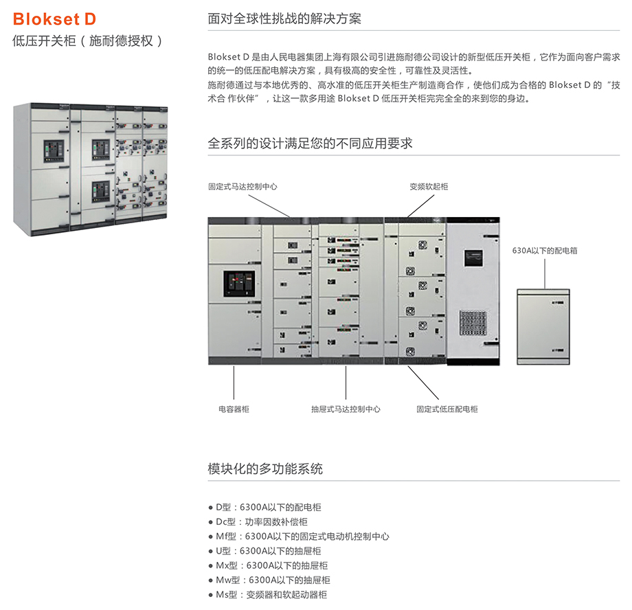 Blokset D低压开关柜Blokset D,低压开关柜,开关柜